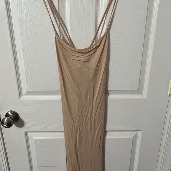 Dresses | Nwt Tan Maxi Slip Dress | Poshmark
